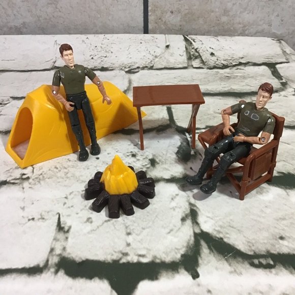 Toys | Popak Newray Camping Camp Out Figures Tent Fire Chair Lot ...